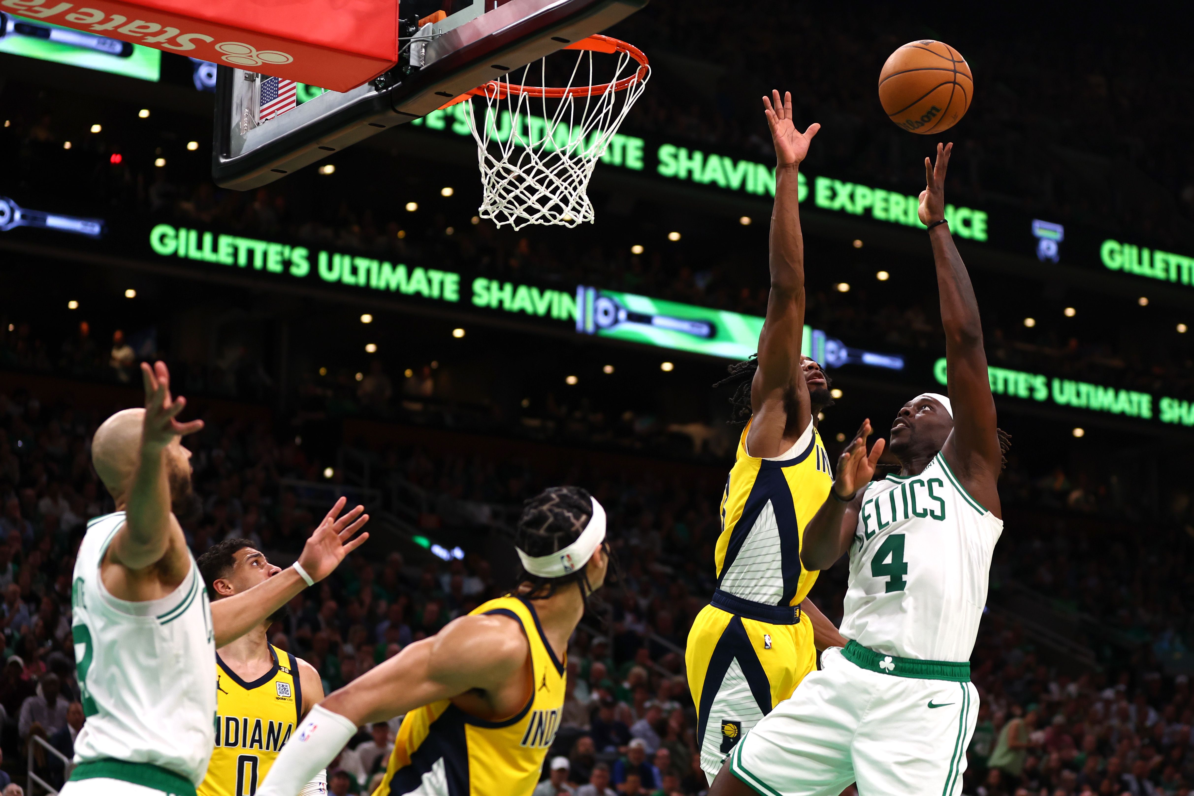 No. 1 Boston Celtics eke out a Game 1 win in the Eastern Conference ...