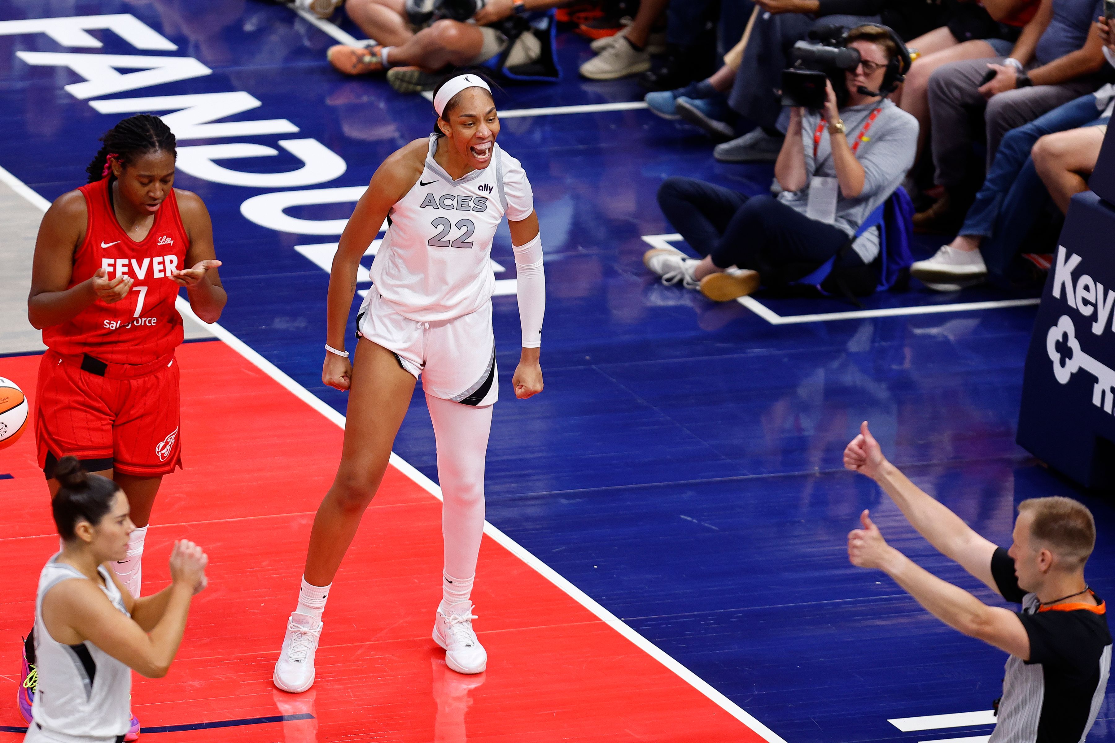 Las Vegas Aces A’ja Wilson breaks all-time single-season scoring record, boosting MVP campaign ...